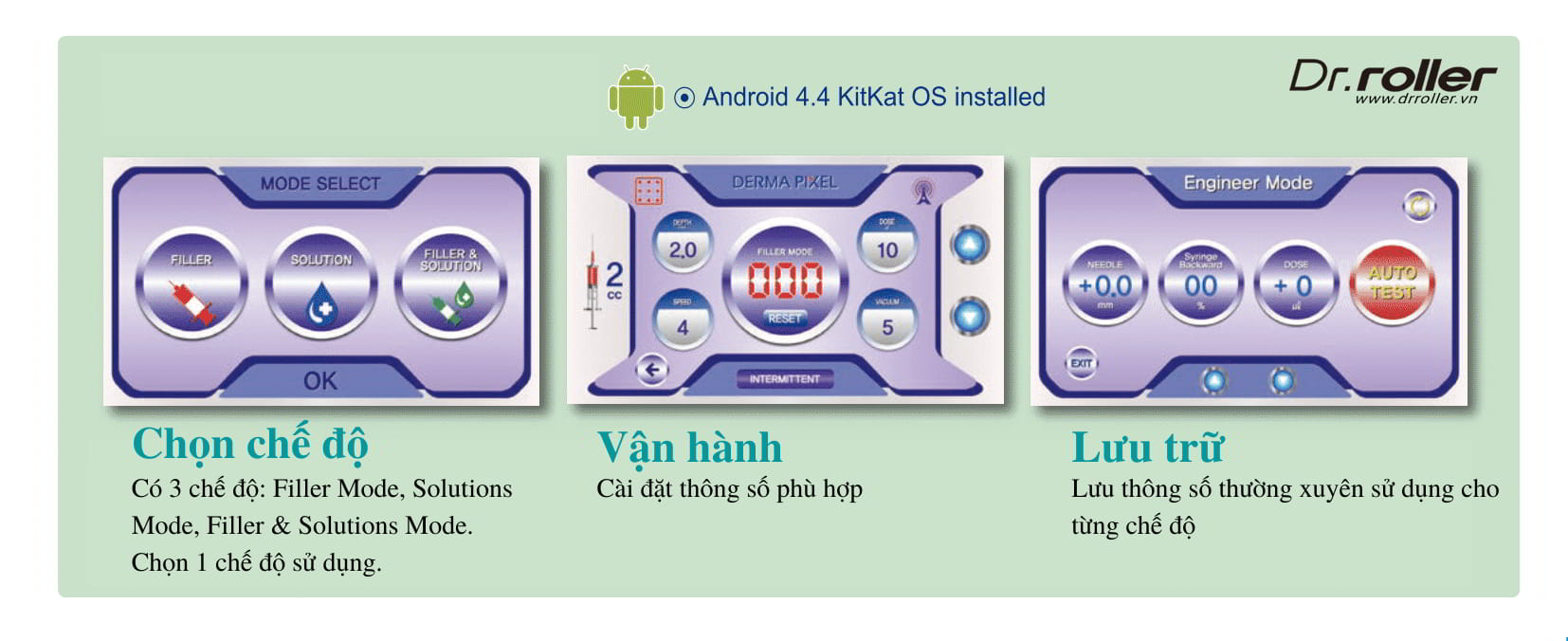 Máy Tiêm Dưỡng Chất Derma Pixel Smart Injector Hàn Quốc - Dr. Roller ...