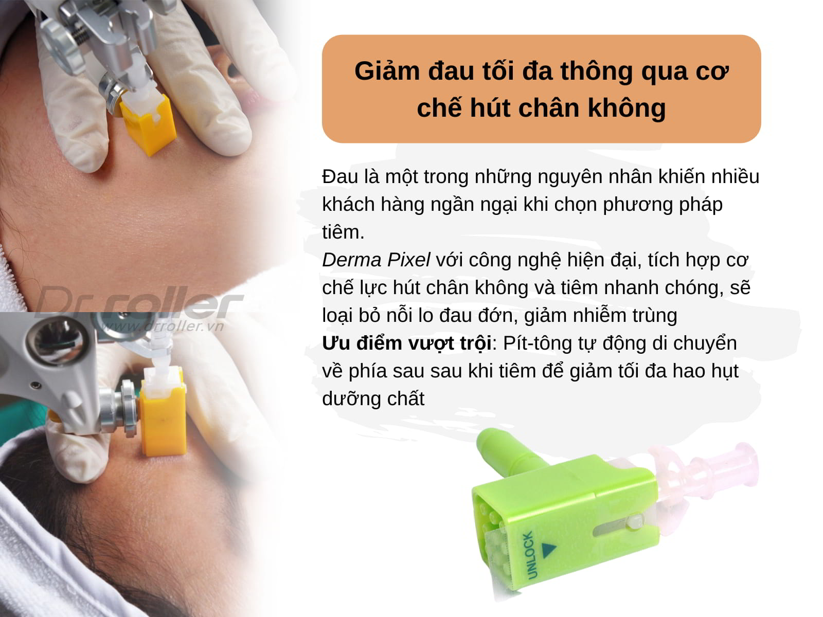 Máy Tiêm Dưỡng Chất Derma Pixel Smart Injector Hàn Quốc - Dr. Roller ...